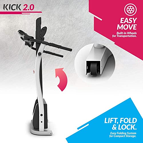 Bluefin Fitness KICK 2.0 Innovative High-Speed Folding Treadmill | Kinomap | Live Video Streaming | Video Coaching & Training | Quiet | 12 Km/h + 18% Incline | Joint Protection Tech | HRC Sensors