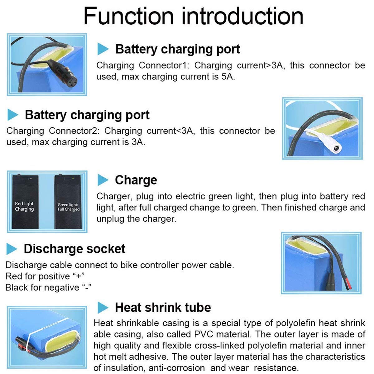 Wallen Power Electric Bike Battery 48V 52V 15AH 20AH Waterproof Lithium Ion Battery Electric Bike Battery fit for 1000W 750W 500W Bike Motor, with Charger, BMS Protection Plate (48V 20AH)