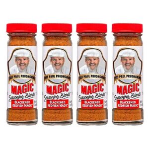 pack of 4 chef paul blackened redfish magic seasoning, 2-ounce bottles