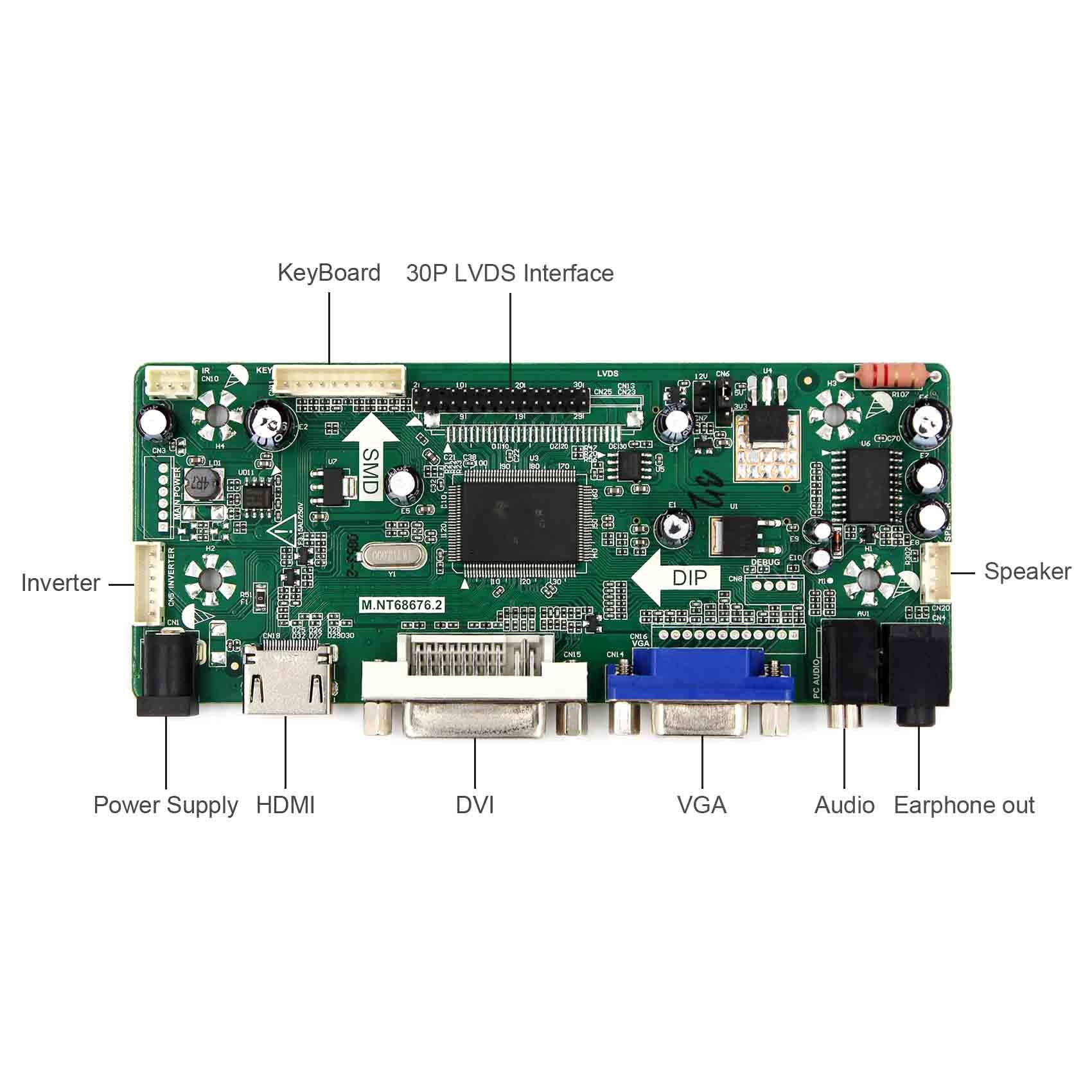 VSDISPLAY 23.8" IPS LCD Screen 23.8 inch 1920X1080 MV238FHM-N10 Work with HD-MI VGA DVI LCD Controller Board