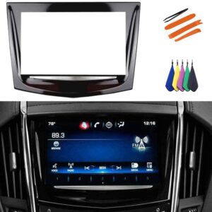 replacement cue touch screen display with trim removal tool kit - fits cadillac 2013 2014 2015 2016 2017 ats escalade srx xts cts cts-v replaces screens for 22980208, 22986276