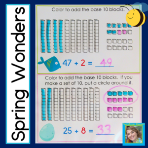 spring addition and subtraction with and without regrouping