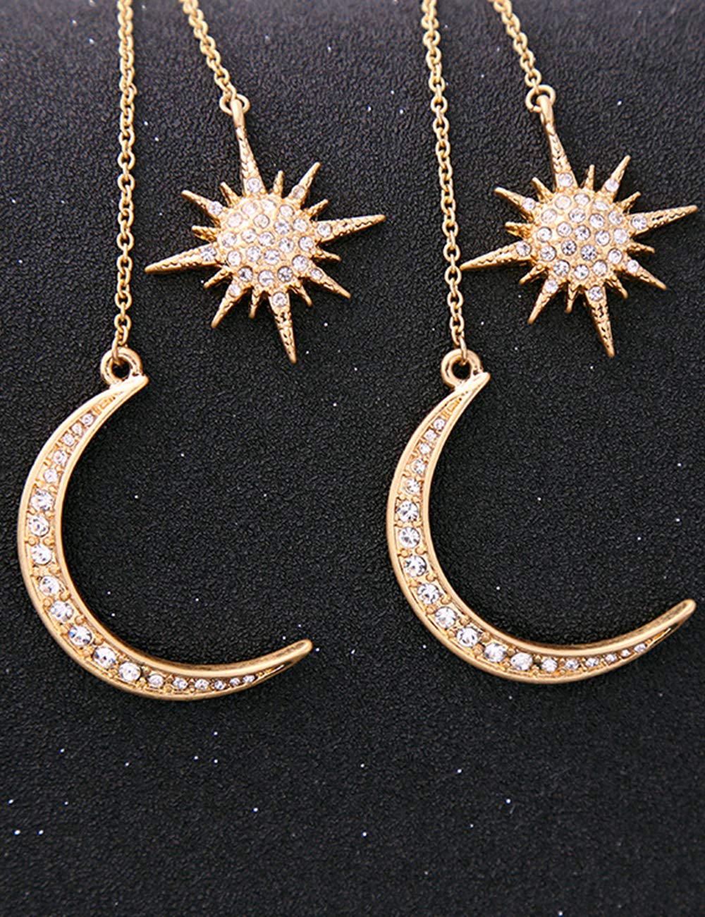 Zinc Moon Earrings for women Girls Moon and Star Earrings Jewelry Fashion Long Drop Dangle Stud