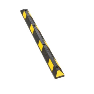 park-it recycled rubber parking stop 4' l x 6" w x 4" h black/yellow