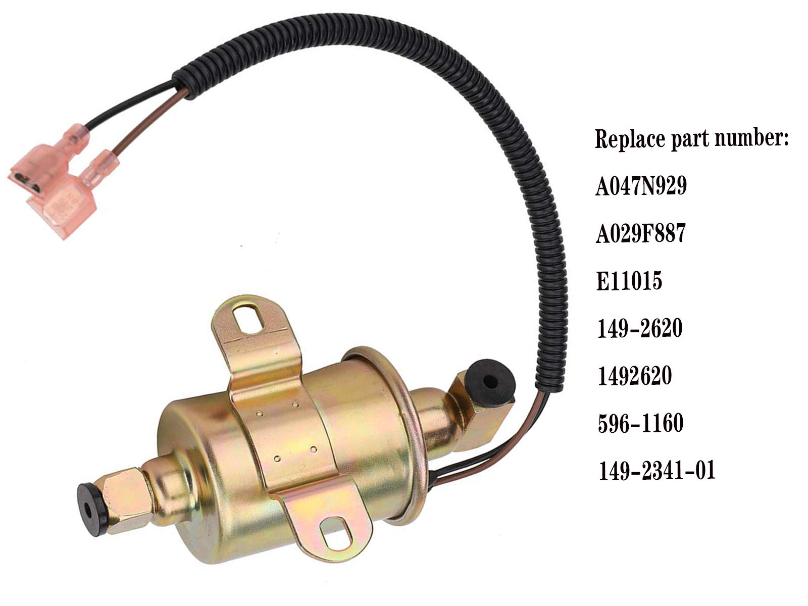 A047N929 Fuel Pump,A029F887 Electric Fuel Pump Replace Airtex E11015 149-2620 Compatible with Cummins Onan 5500 5.5KW Gas Generator Marquis Gold Rialta RV 5500 EVAP Motor Set