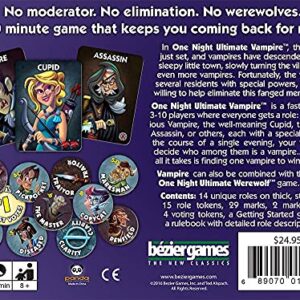 One Night Ultimate Vampire – Scary Fun Party Game for Kids & Families, Fast-Paced Gameplay, Engaging Social Deduction, Hidden Roles & Bluffing