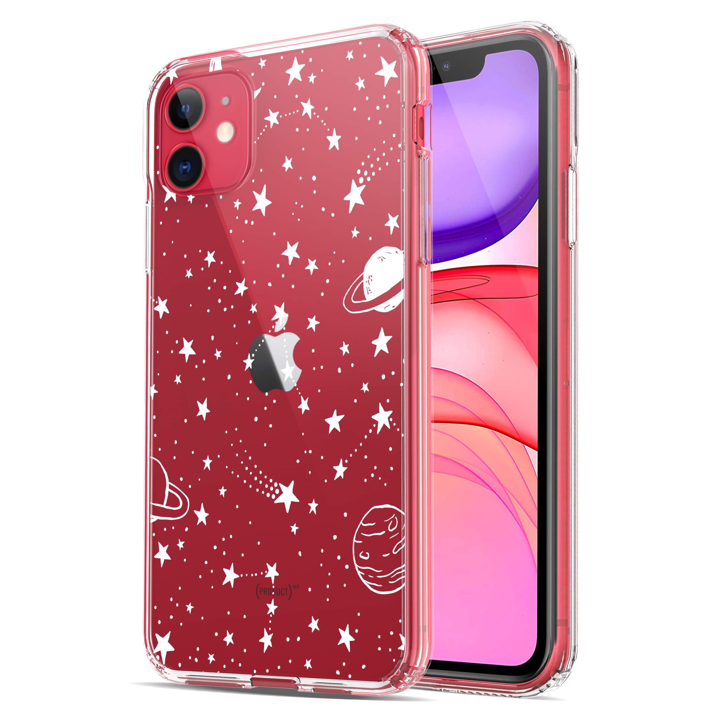 RANZ iPhone 11 Case, Anti-Scratch Shockproof Series Clear Hard PC+ TPU Bumper Protective Cover Case for iPhone 11 - Universe