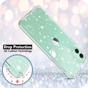 RANZ iPhone 11 Case, Anti-Scratch Shockproof Series Clear Hard PC+ TPU Bumper Protective Cover Case for iPhone 11 - Universe