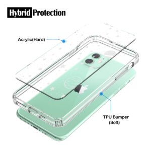 RANZ iPhone 11 Case, Anti-Scratch Shockproof Series Clear Hard PC+ TPU Bumper Protective Cover Case for iPhone 11 - Universe