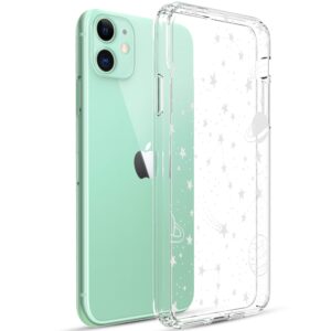 RANZ iPhone 11 Case, Anti-Scratch Shockproof Series Clear Hard PC+ TPU Bumper Protective Cover Case for iPhone 11 - Universe