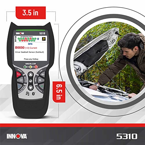 INNOVA 5310 - OBD2 Scanner Diagnostic Tool - Read/Erase ABS/SRS Codes, Reset Oil Light, Live Data, Battery/Alternator Test