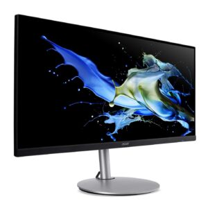 Acer CB342CK smiiphzx 34" UltraWide QHD (3440 x 1440) IPS Zero Frame Monitor with AMD Radeon FREESYNC Technology - HDR Ready, 1ms VRB, 75Hz Refresh, Silver