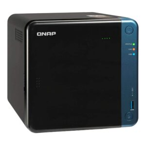 qnap turbo nas ts-453be nas storage system including intel j3455 quad core cpu, 8gb ddr3l ram, 16tb hdd storage, raid, intel hd graphics