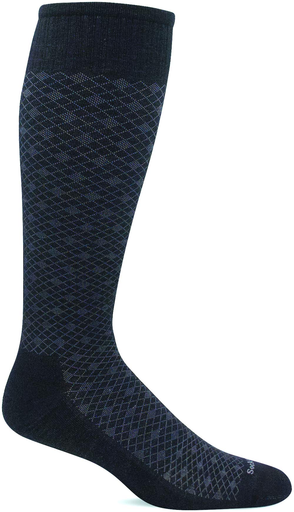 Sockwell Men's Featherweight Moderate Graduated Compression Sock, Black Multi - L/XL