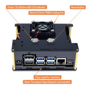 Makeronics Developer Kit for Jetson Nano -7inch Touch| IMX 219-77 Camera with Case| 64GB Class 10 TF Card with Card Reader | Jetson Nano Acrylic Case for Both A02 and B01