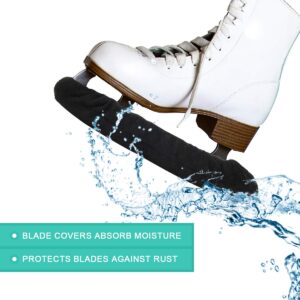 Coolrunner Ice Skate Blade Covers, Sports Blade Cover Skate Blade Protector for Hockey Skates, Figure Skates and Ice Skates, Black