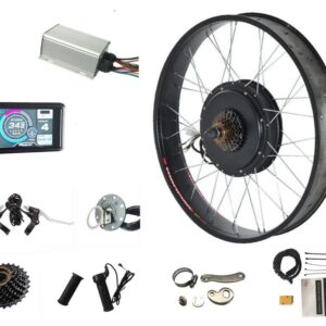 Fat Electric Bike Kit 60V/72V 2000W Electric Fat tire Snow Bike Rear Wheel Hub Motor Kit with Sabvoton sine Wave Controller, TFT UCK1 Color Display,7-Speed flywheel and Torque arm (20inch*4.0 Rear)