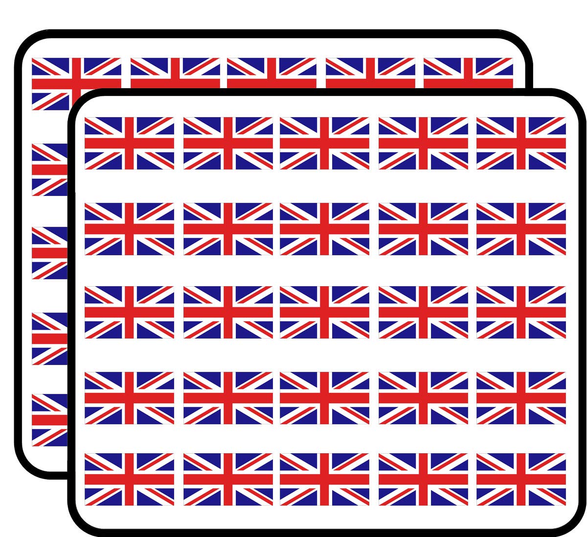 Union Jack Flag - London UK Britain British English Love Sticker for Scrapbooking, Calendars, Arts, Kids DIY Crafts, Album, Bullet Journals 50 Pack