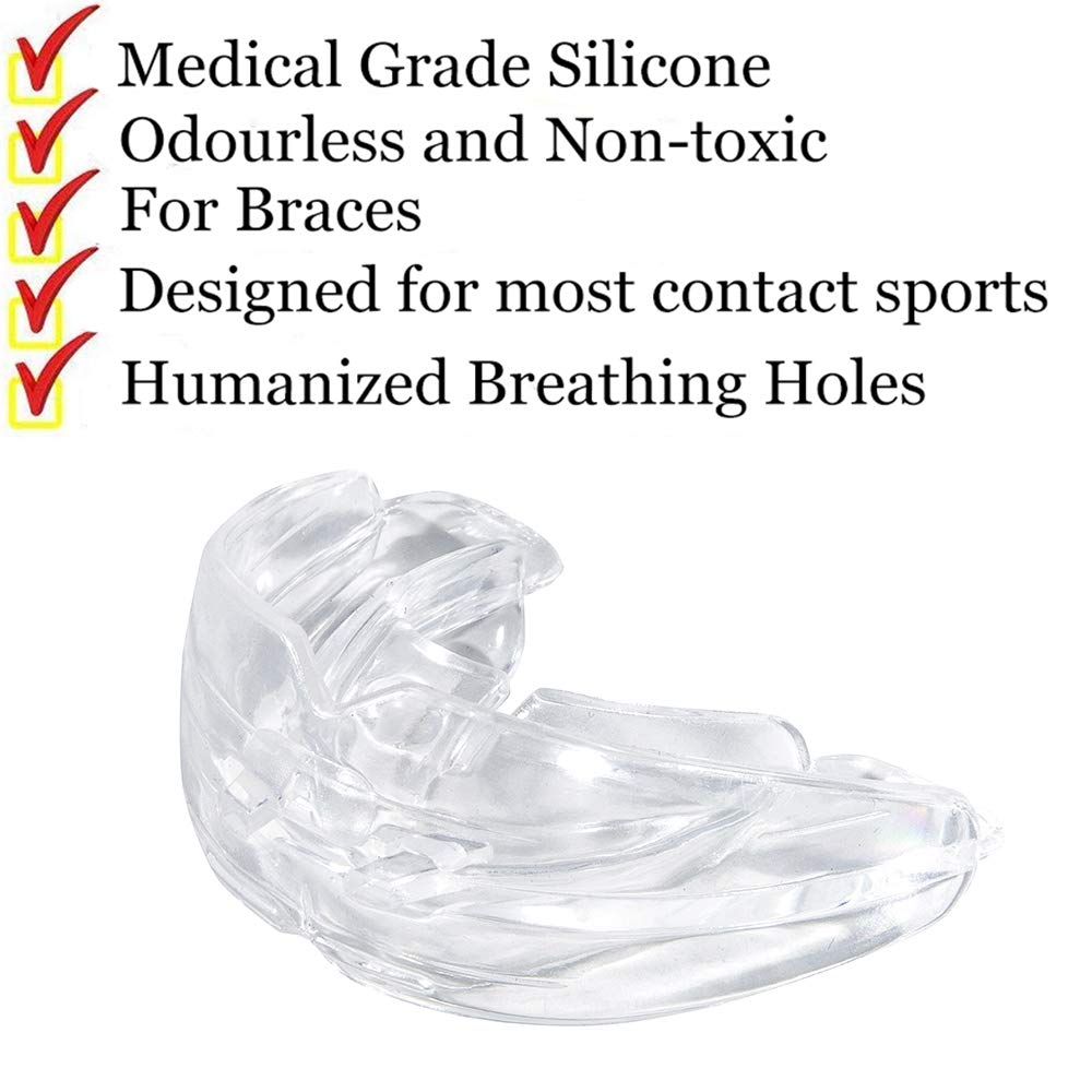 Youth Mouth Guard for Braces,Football Sports Mouthguard for Boxing MMA Lacrosse Basketball Taekwondo Karate Wrestling,No Boiling Required