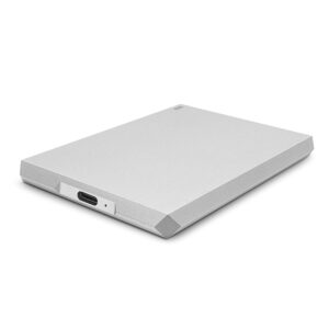 LaCie Mobile Drive 2TB External Hard Drive HDD – Moon Silver USB-C USB 3.0, for Mac and PC Computer Desktop Workstation Laptop (STHG2000400) (Renewed)