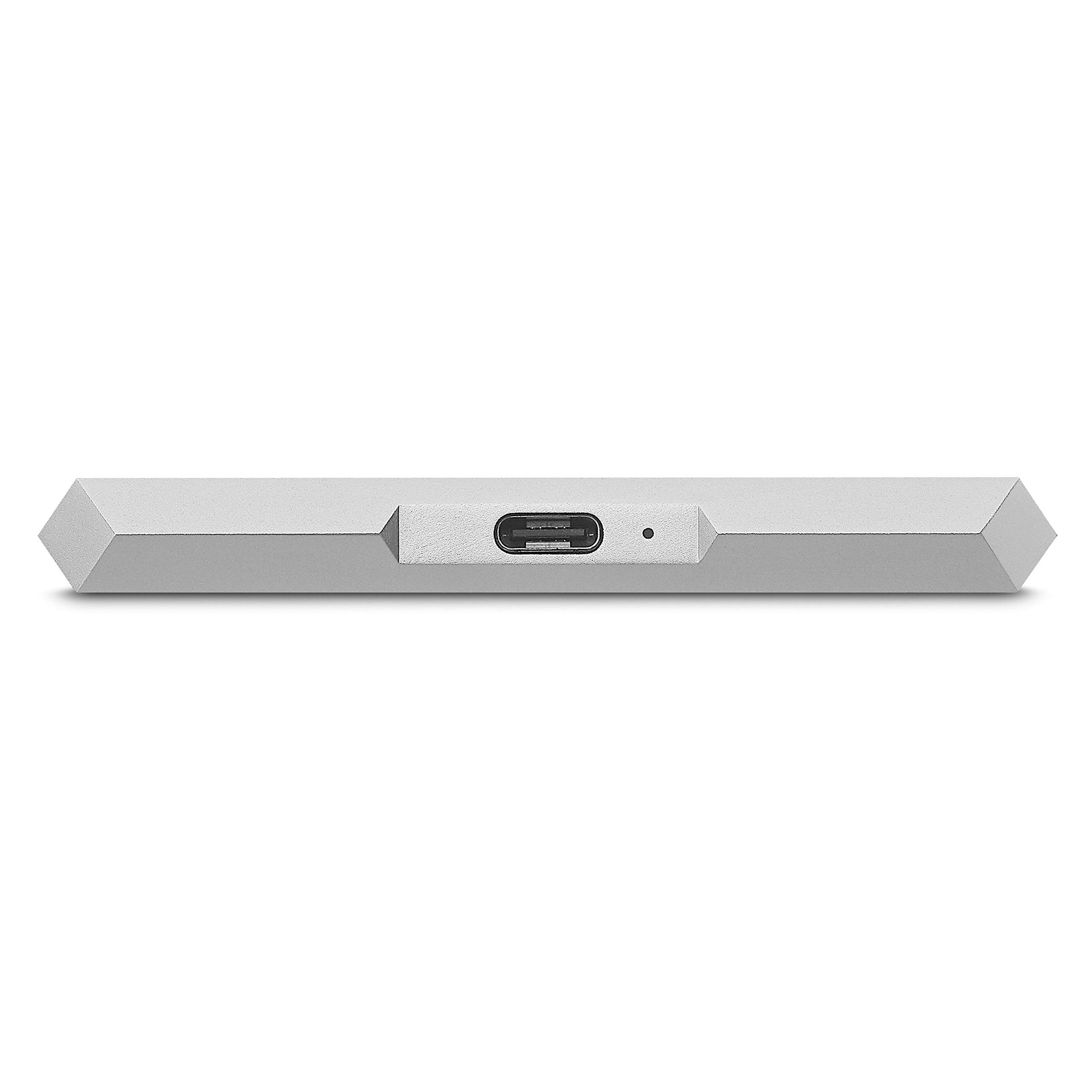 LaCie Mobile Drive 2TB External Hard Drive HDD – Moon Silver USB-C USB 3.0, for Mac and PC Computer Desktop Workstation Laptop (STHG2000400) (Renewed)