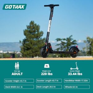 Gotrax XR Elite Electric Scooter, 8.5" Pneumatic Tire, Max 18 Mile and 15.5Mph by 300W Motor, Bright Headlight and Taillight, Aluminum Alloy Frame and Cruise Control, Foldable Escooter for Adult Black