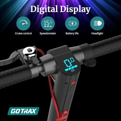 Gotrax XR Elite Electric Scooter, 8.5" Pneumatic Tire, Max 18 Mile and 15.5Mph by 300W Motor, Bright Headlight and Taillight, Aluminum Alloy Frame and Cruise Control, Foldable Escooter for Adult Black