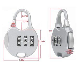 3-Digit Travel Combination Lock of Zinc Alloy,Small Safe Combination Padlock for Suitcase Luggage Briefcases Computer Bag Schoolbags Backpacks Locker Drawer Toolkit Cabinets, Color Locks,5 Pack