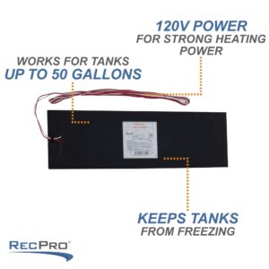 RecPro RV Tank Heater Pad | 8" x 25" | Fresh Water | Grey Water | Holding Tank | Up to 20 to 40 Gallons | 120V | (3 Pads)