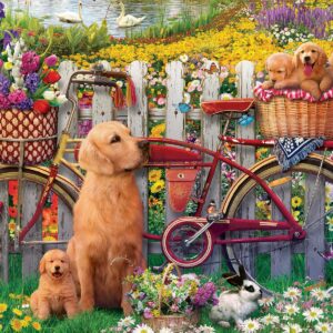 Ravensburger 15036 Cute Dogs in The Garden 500 Piece Puzzle for Adults - Every Piece is Unique, Softclick Technology Means Pieces Fit Together Perfectly