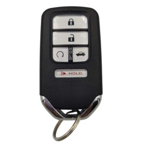 qixiubia 5 buttons replacement for honda entry smart remote control key fob shell cover fit for honda civic sedan ex ex turbo cvt lx hdm cvt(kr5v2x)