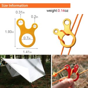 onewind Aluminum Alloy Guyline Cord Adjuster Tent Tensioners Rope Adjuster for Tent Hiking Camping 10Pack