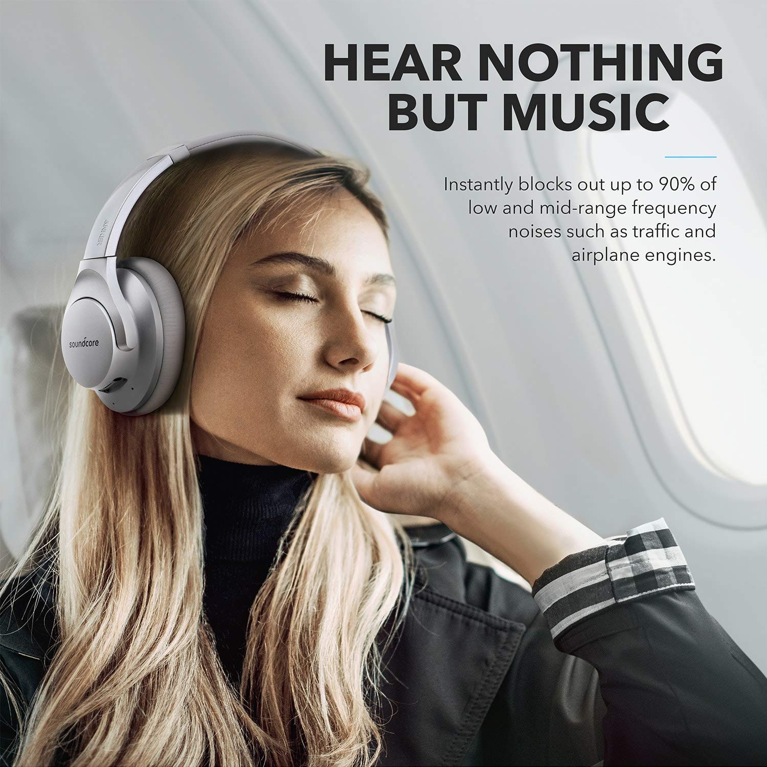 Soundcore by Anker Life Q20 Bluetooth Headphones Holiday Edition with Travel Case, Hybrid Active Noise Cancelling, 40H Playtime, Hi-Res Audio, Deep Bass, Wireless Over Ear Headphones for Travel, Work