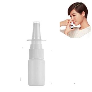 20ML White Empty Plastic Nasal Spray Bottles Pump Sprayer Mist Nose Spray Refillable Bottle For Saline Water Wash Applications Pack of 5