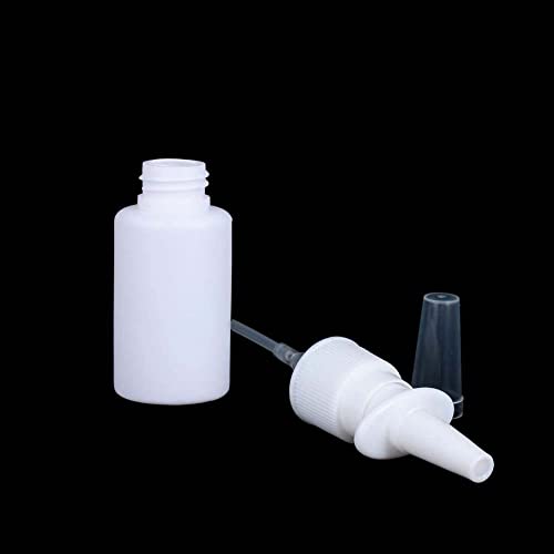 20ML White Empty Plastic Nasal Spray Bottles Pump Sprayer Mist Nose Spray Refillable Bottle For Saline Water Wash Applications Pack of 5