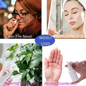 20ML White Empty Plastic Nasal Spray Bottles Pump Sprayer Mist Nose Spray Refillable Bottle For Saline Water Wash Applications Pack of 5