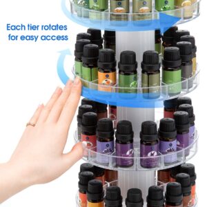 J JACKCUBE DESIGN Rotating Essential Oil Display Stand Spinning Rack for 75 Bottles(up to 120) Organizer 5 Tier Storage Holder -MK505A (5 Tier)