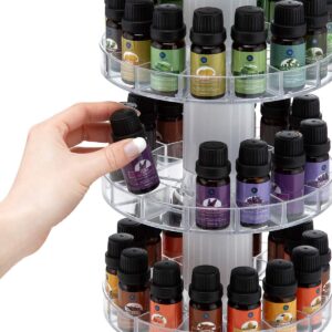 J JACKCUBE DESIGN Rotating Essential Oil Display Stand Spinning Rack for 75 Bottles(up to 120) Organizer 5 Tier Storage Holder -MK505A (5 Tier)