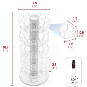 J JACKCUBE DESIGN Rotating Essential Oil Display Stand Spinning Rack for 75 Bottles(up to 120) Organizer 5 Tier Storage Holder -MK505A (5 Tier)