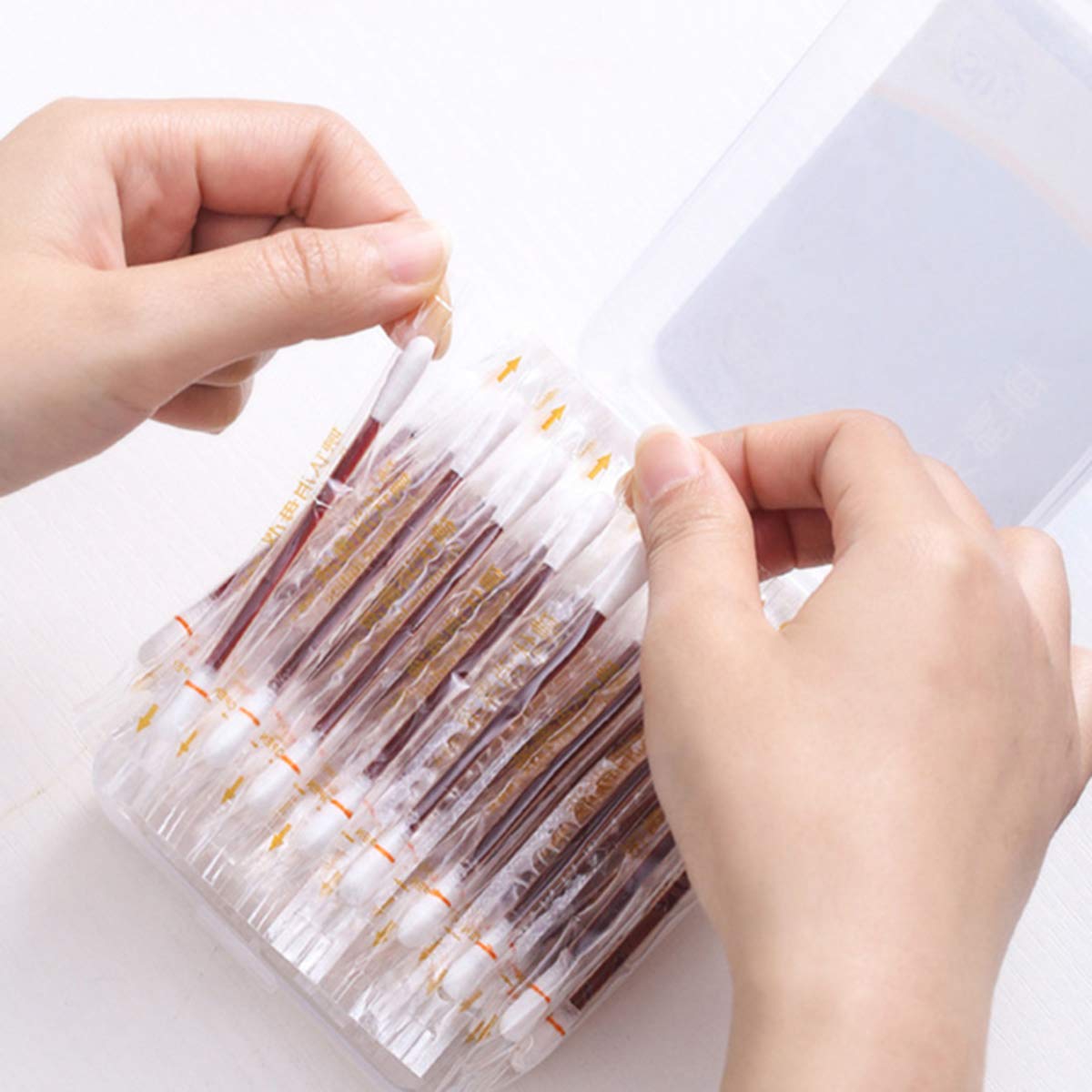 150pc- PNANA Iodine Q Tips Cotton Swabsticks Cleanning Prep Pad Medical Swabs Individually Wrapped for Wound Care Nasal