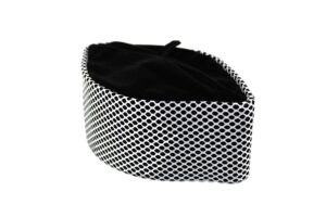 oga faaji african kufi apapo cap (small 23 1/2 inches, black/white)