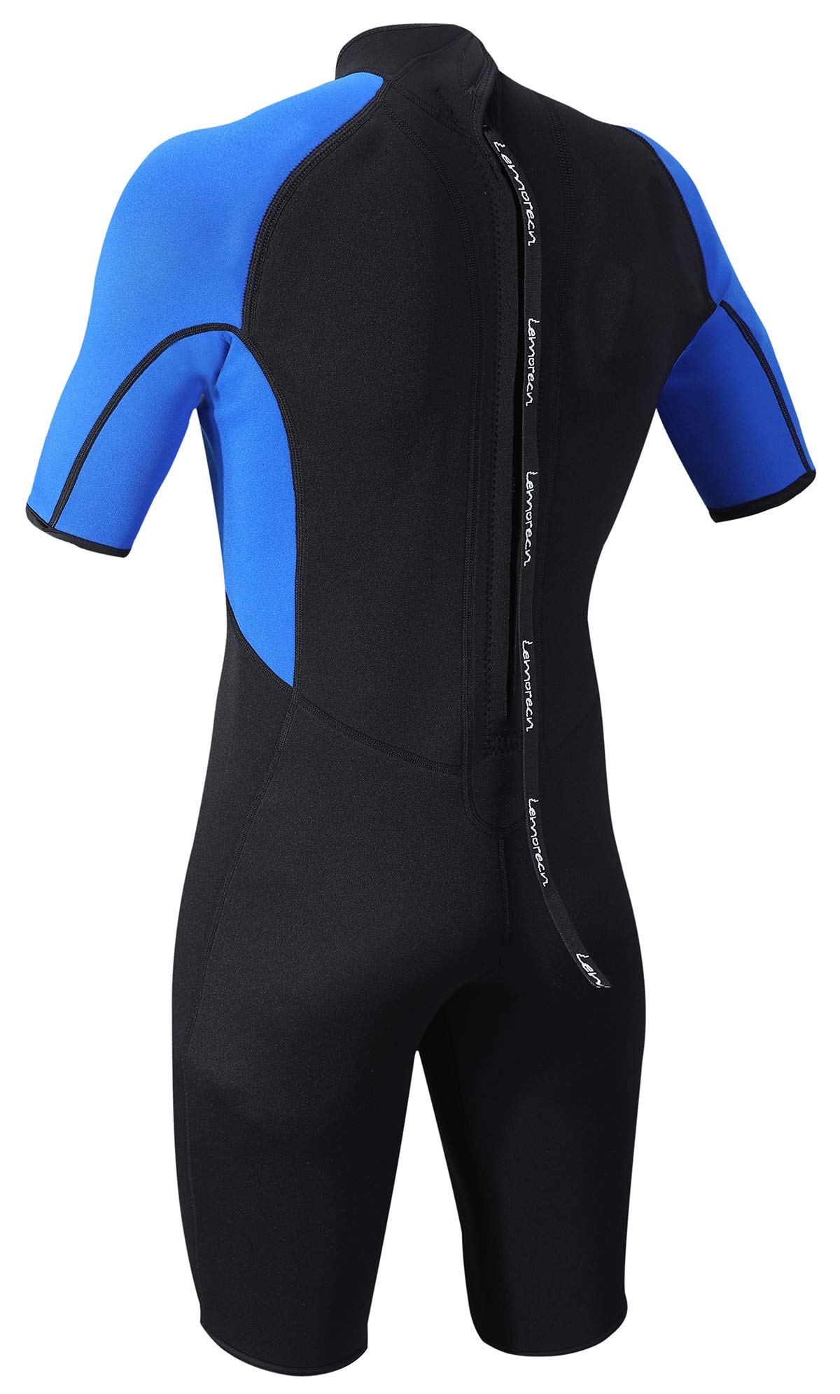 Lemorecn Wetsuits Adult's Premium Neoprene Diving Suit 3mm Shorty Jumpsuit (3037blue-XL)