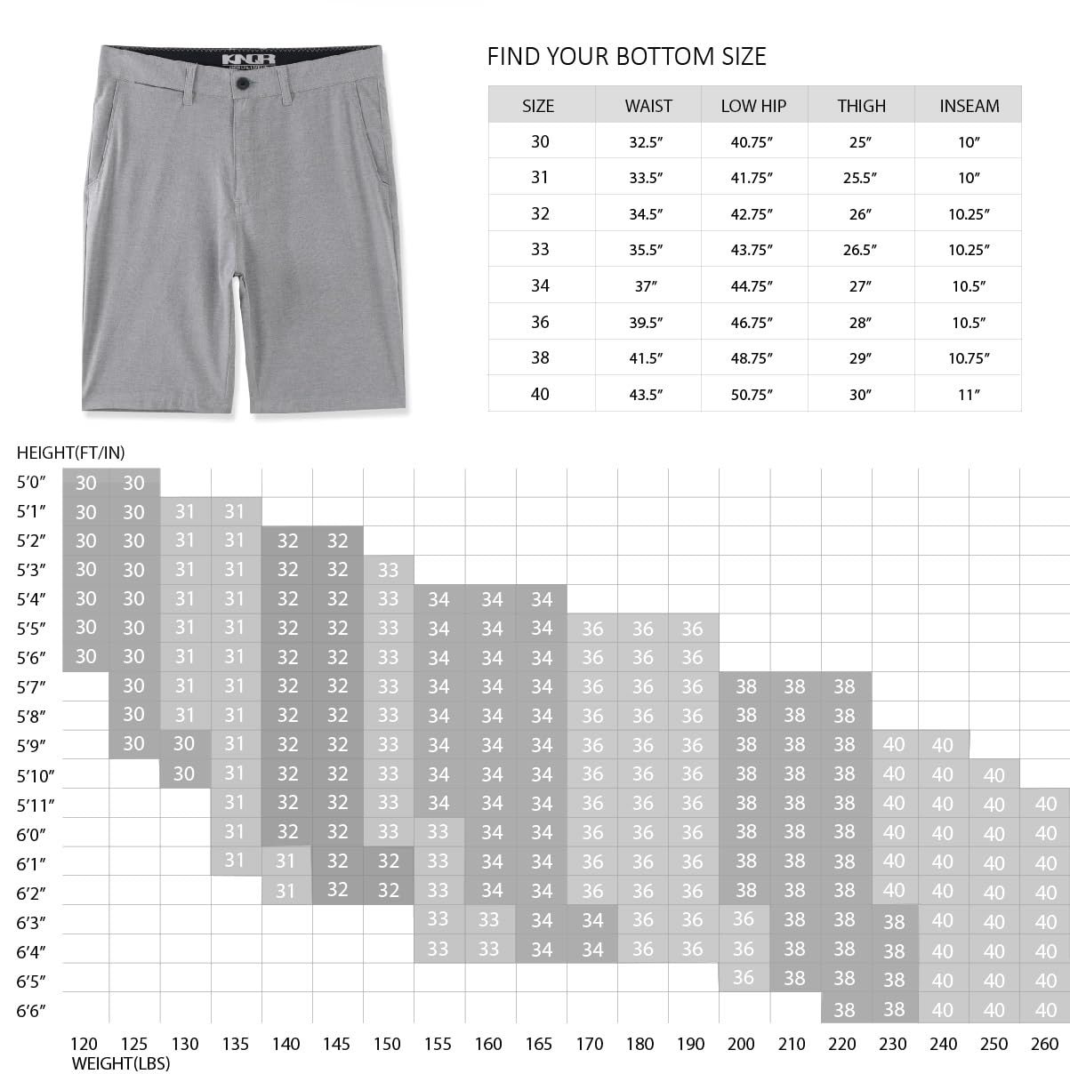 KNQR Mens Performance Quick Dry 4way Stretch Regular Fit All-Terrain Active Training Hybrid Shorts Beated Black 36