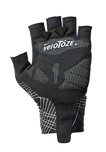 veloToze Aero Cycling Gloves Gel Padded Palm for Comfort - Aero Fabric Reduces Drag - Gloves for Men and Women’s Bike Racing (Black, Large)