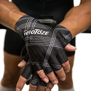 veloToze Aero Cycling Gloves Gel Padded Palm for Comfort - Aero Fabric Reduces Drag - Gloves for Men and Women’s Bike Racing (Black, Large)