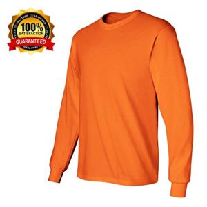 Fit In Basic Safety High Visibility Long Sleeve Construction Work Shirts for Men XX-Large, Safety Green (3pk)