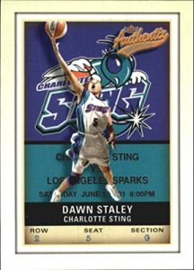 2002 fleer authentix wnba #21 dawn staley wnba basketball trading card