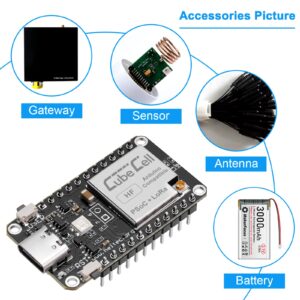 MakerFocus LoRa SX1262 Module 863 928 MHZ LoRaWAN IoT Development Board ASR6502 MCU 128KB Flash Ultra Low Power Consumption Solar Energy Powered Design with Antenna for Arduino and Intelligent Scene