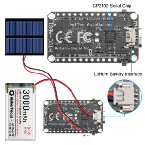 MakerFocus LoRa SX1262 Module 863 928 MHZ LoRaWAN IoT Development Board ASR6502 MCU 128KB Flash Ultra Low Power Consumption Solar Energy Powered Design with Antenna for Arduino and Intelligent Scene