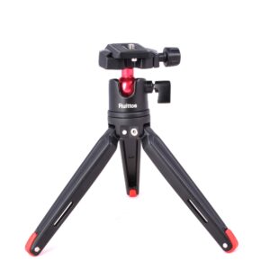 camera mini tripod, ruittos complete tripod tabletop photography stand monopod base with 360 degree ball head, full aluminumn heavy duty small tripod compatible with canon, nikon, sony